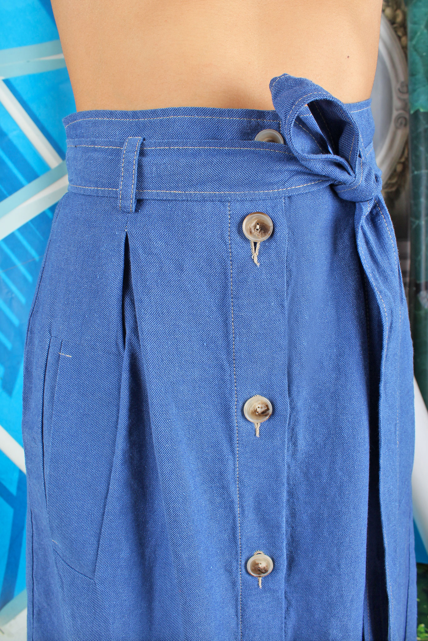 Shop Attic And Barn Mid Length Skirt With Front Buttons | Wait and See